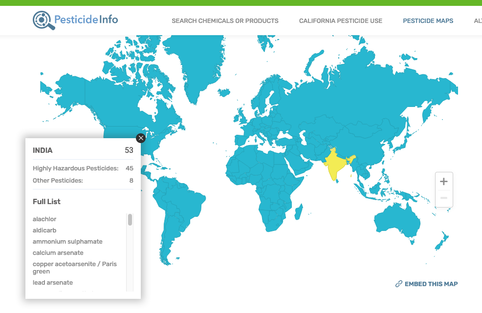 Global Ban Maps | Pesticide Info